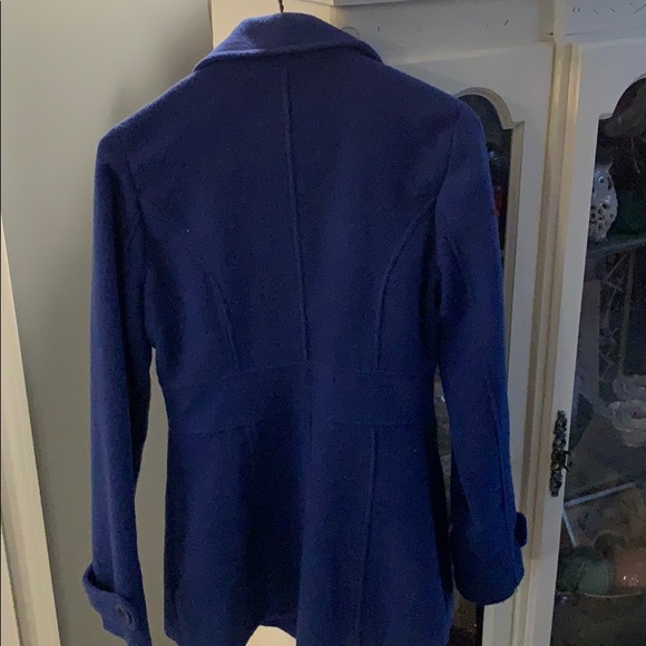 mine | Jackets & Coats | Blue Wool Winter Coat | Poshmark